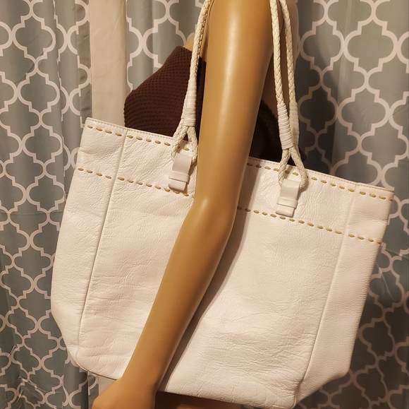 Sigrid Olsen | Bags | Sigrid Olsen White Leather Tote Just In Time For ...